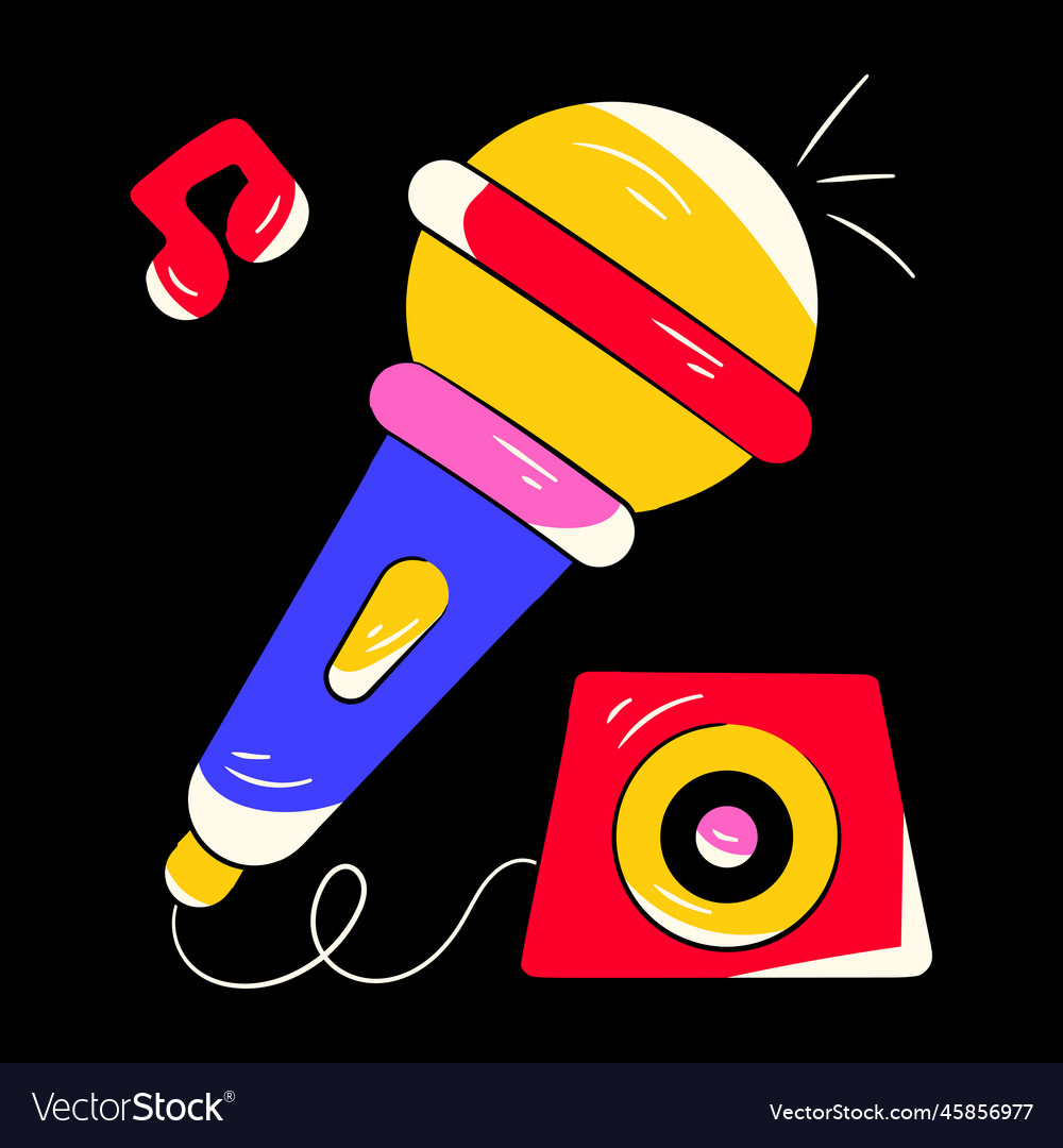 Hand mic Royalty Free Vector Image - VectorStock