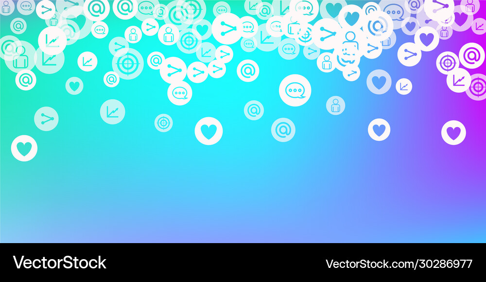 Social media marketing communication networking Vector Image