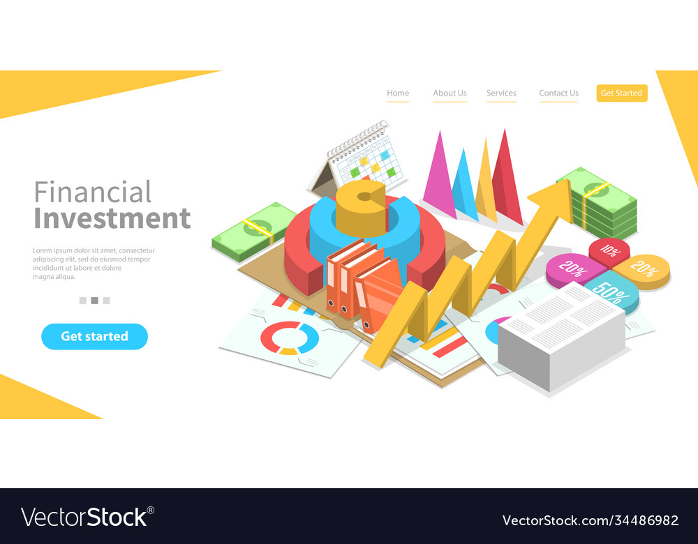3d isometric flat conceptual Royalty Free Vector Image