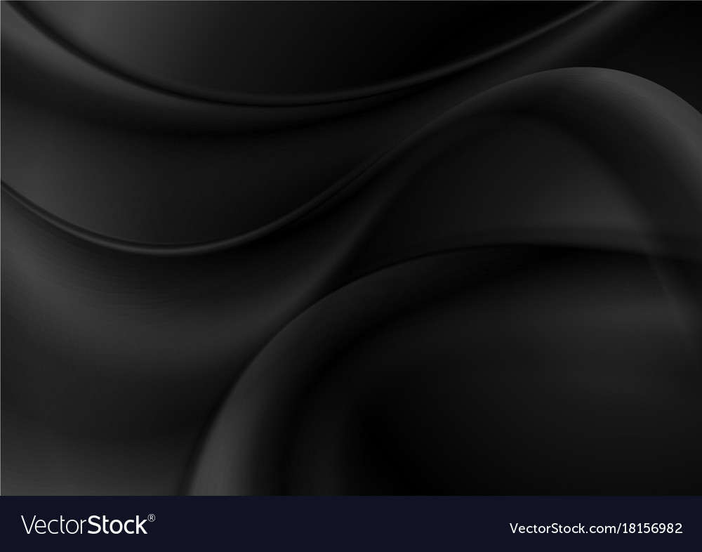 Abstract smooth black color wavy background Vector Image Abstract smooth black color wavy background Vector Image