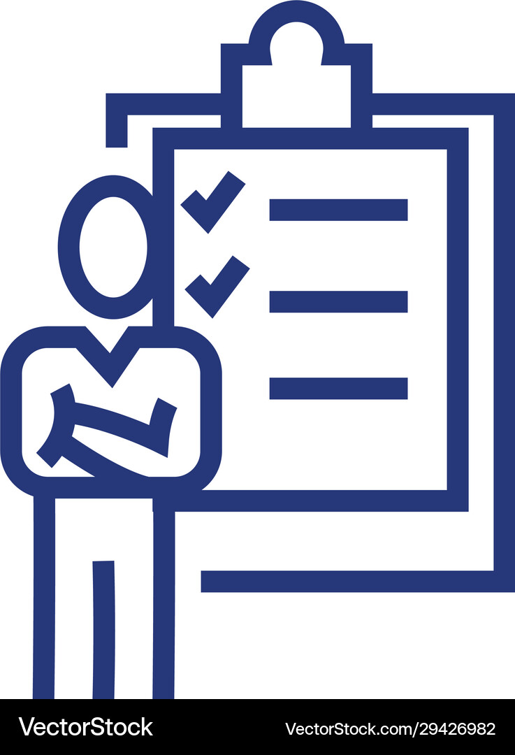 Avatar business person with checklist Royalty Free Vector