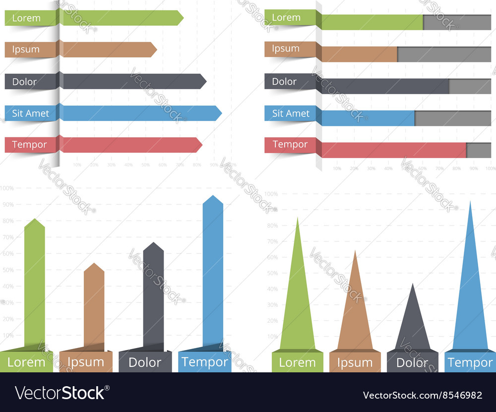 Bar graphs Royalty Free Vector Image - VectorStock