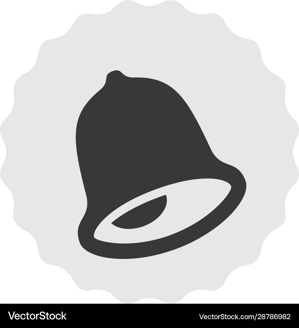 Bell icon stock isolated on white background Vector Image