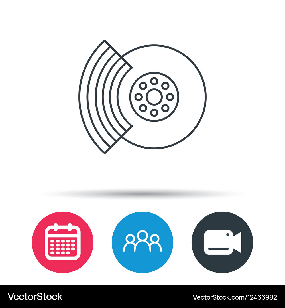 Brakes icon auto disk repair sign Royalty Free Vector Image