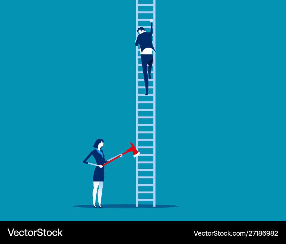 Business partner unethical competition concept Vector Image