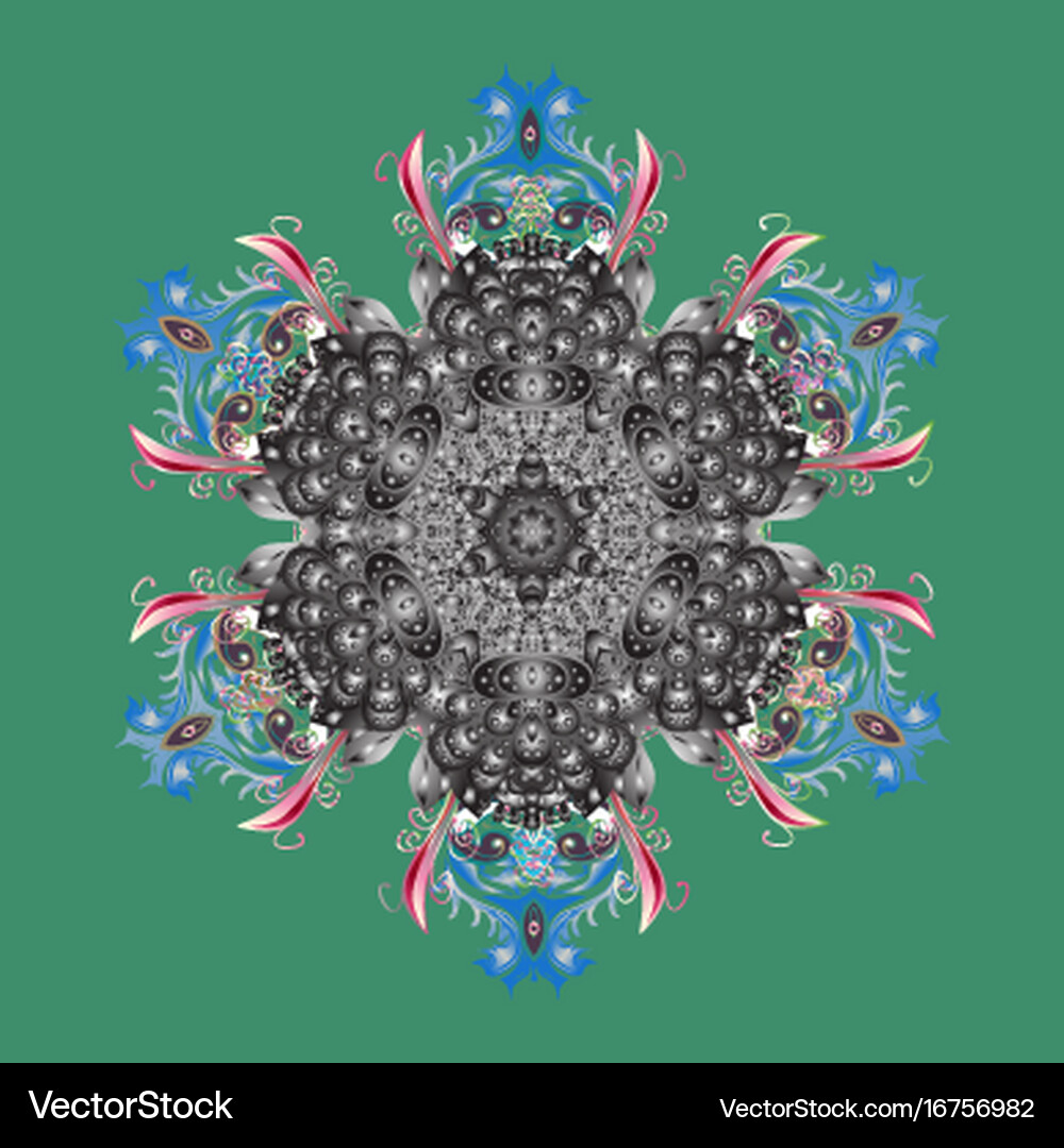 Flat design winter snowflakes on colorful Vector Image