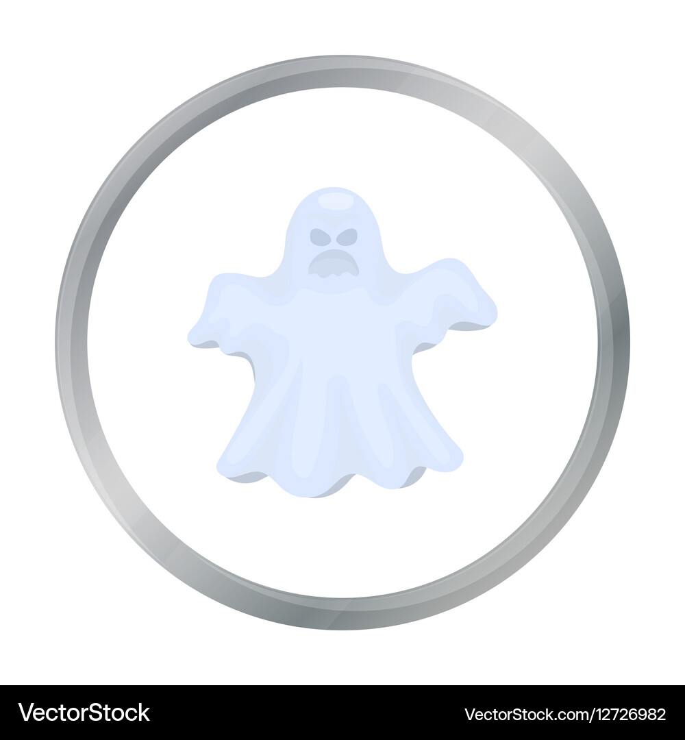 Ghost icon in cartoon style isolated on white Vector Image