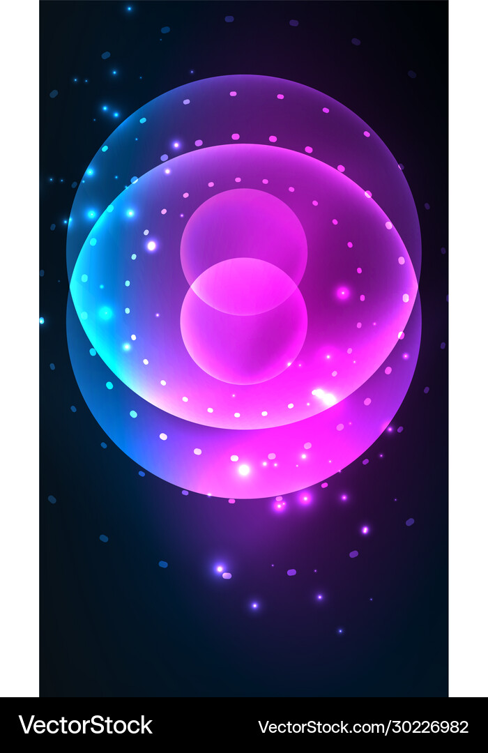 Glowing neon shiny transparent abstract geometric Vector Image