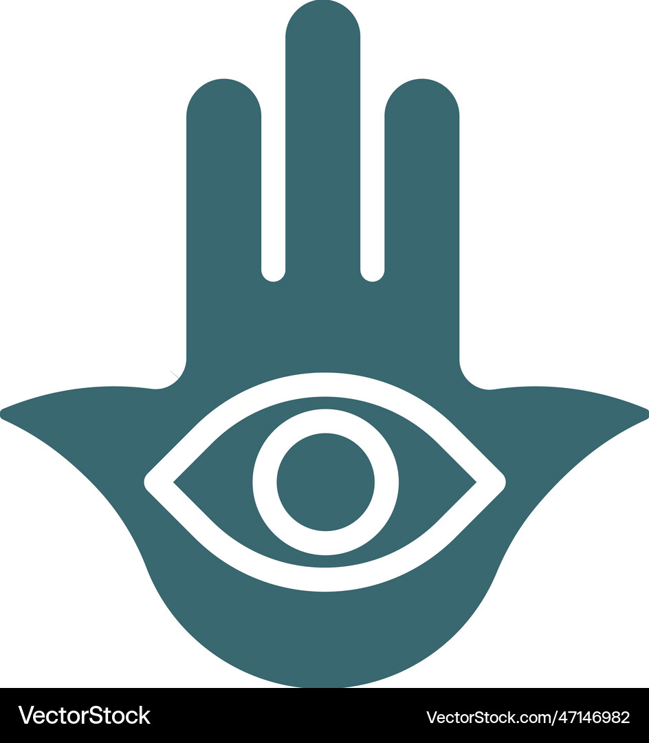 Hamsa icon filled hamsa icon from islamic and Vector Image
