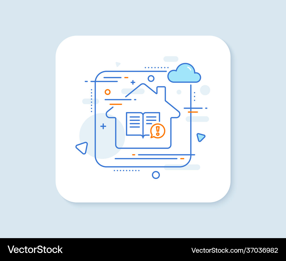 Interesting facts line icon exclamation mark sign Vector Image