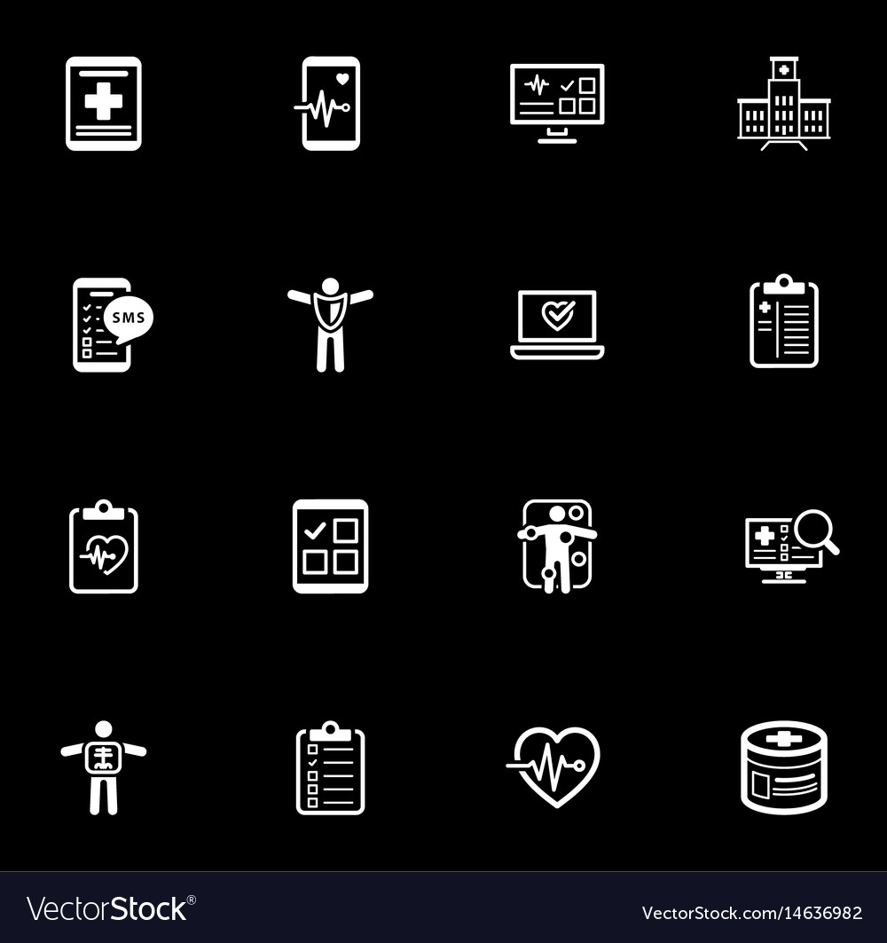 Medical and health care icons set flat design Vector Image