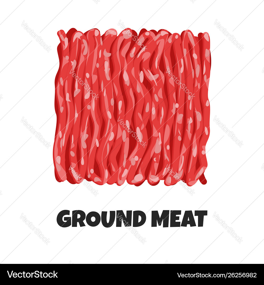 Realistic ground meat Royalty Free Vector Image