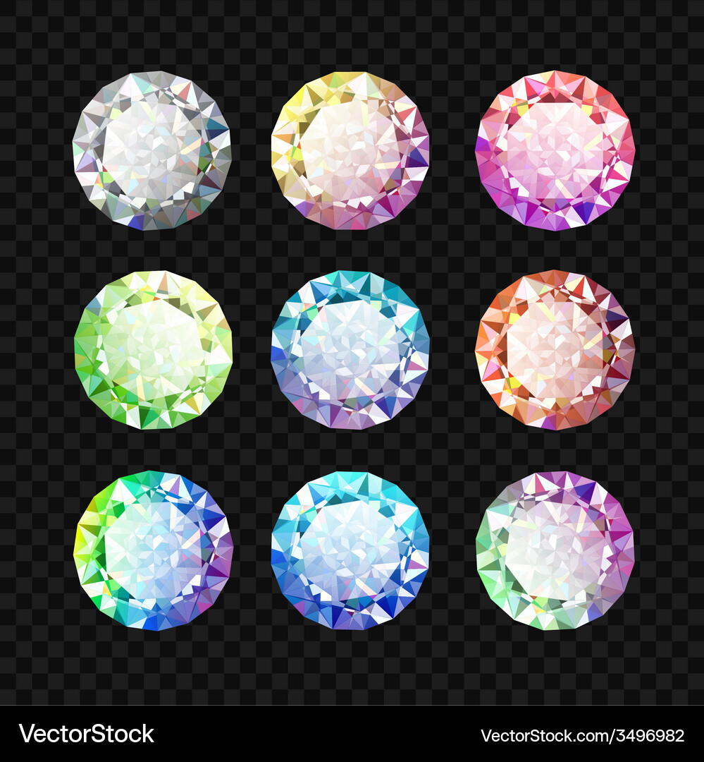 Set of gems diamond Royalty Free Vector Image - VectorStock