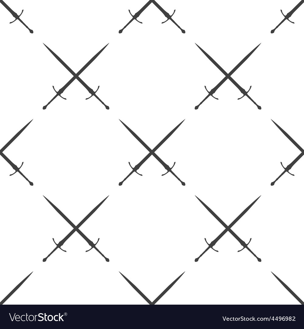 Sword seamless pattern Royalty Free Vector Image