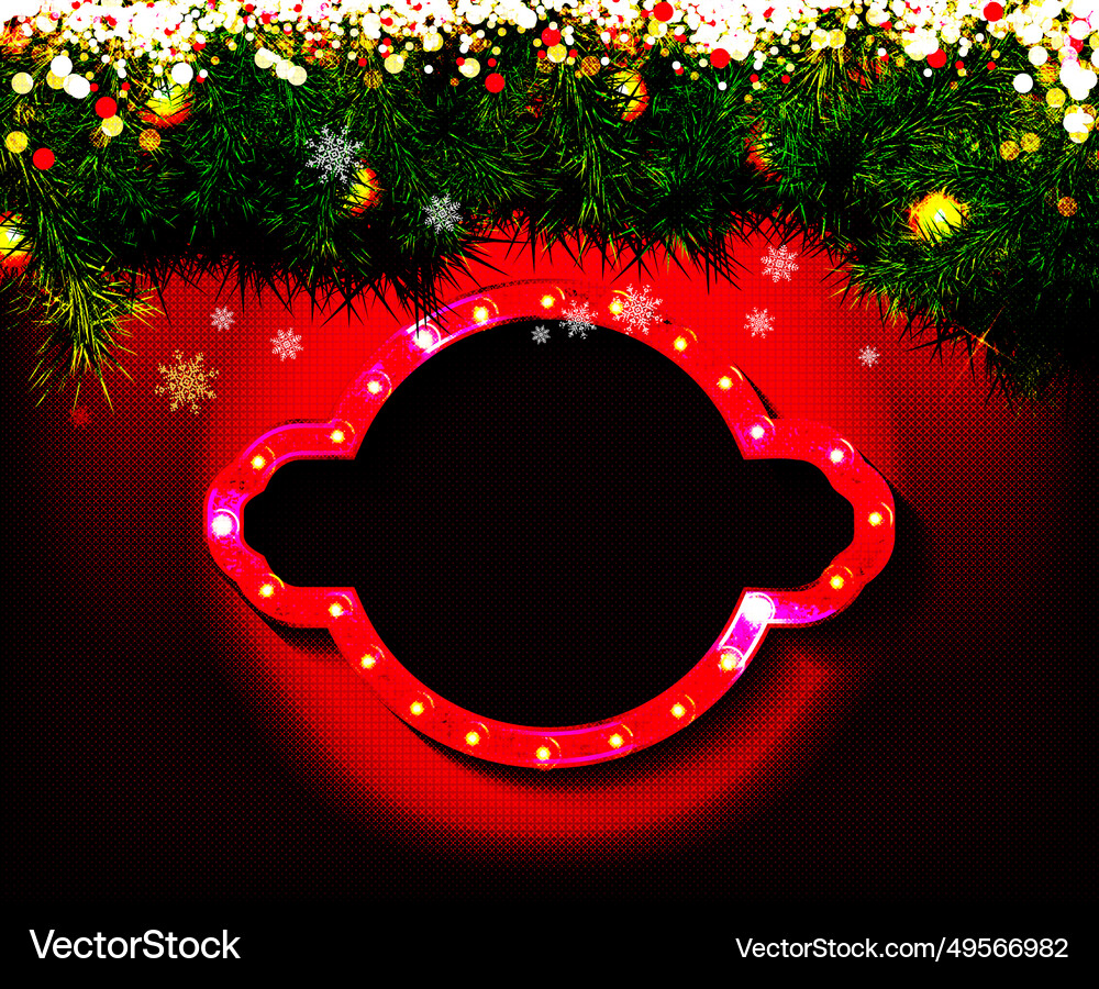 Vintage christmas sign Royalty Free Vector Image