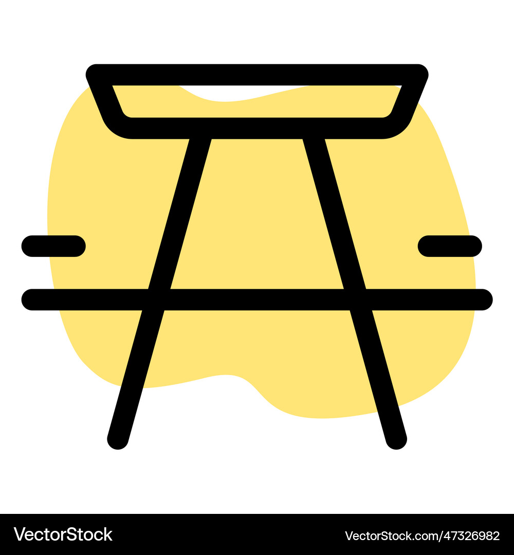 Wooden picnic table with attached benches Vector Image