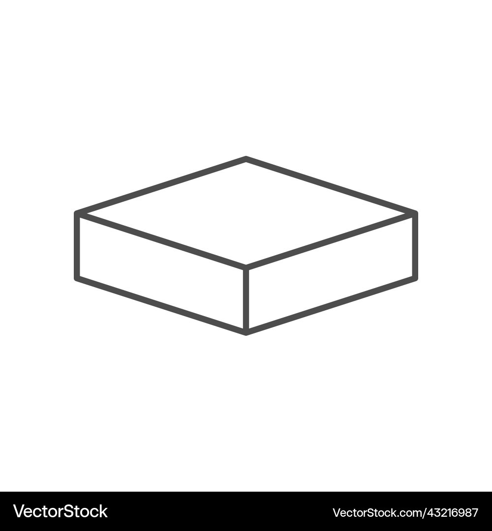 Concrete slab line outline icon Royalty Free Vector Image