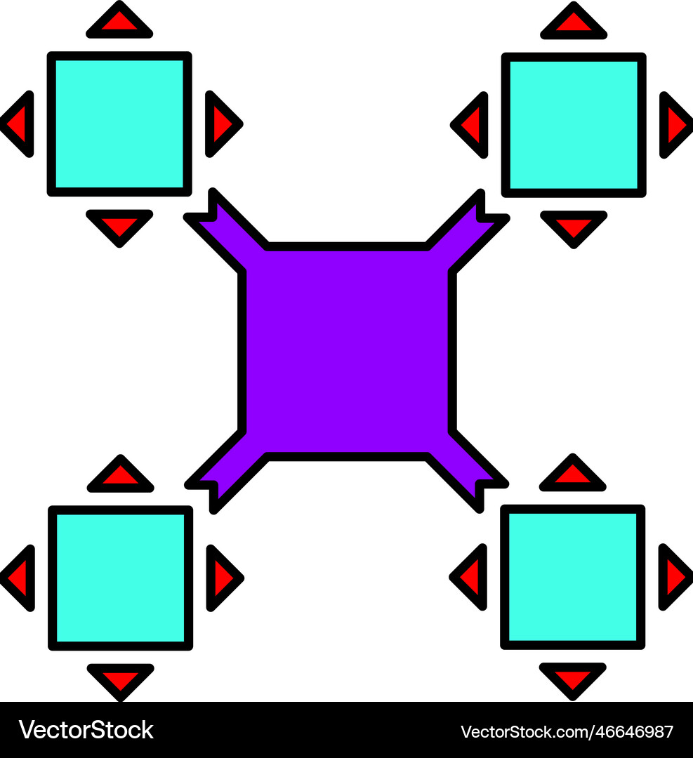 Difference interoperability icon Royalty Free Vector Image