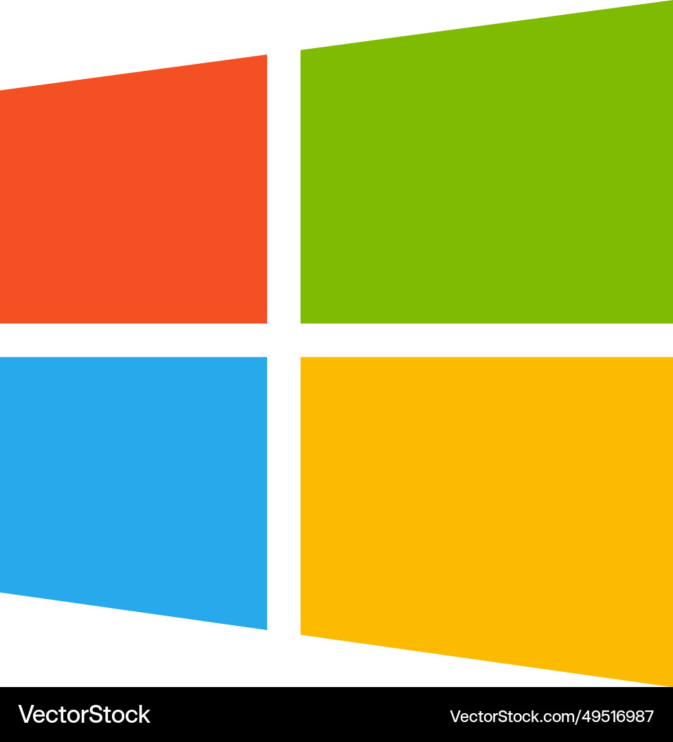 Microsoft window logo collection of realistic Vector Image