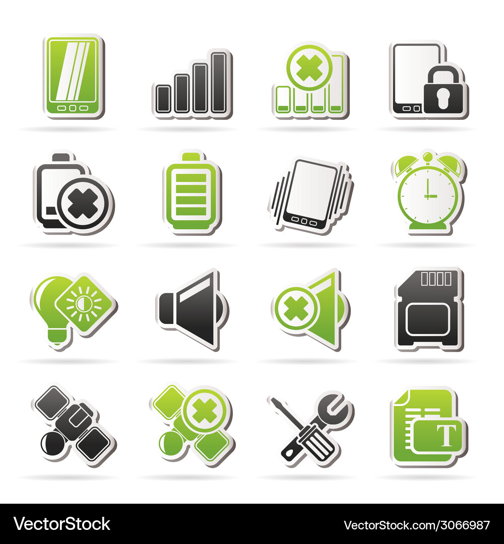 Mobile phone sign icons Royalty Free Vector Image