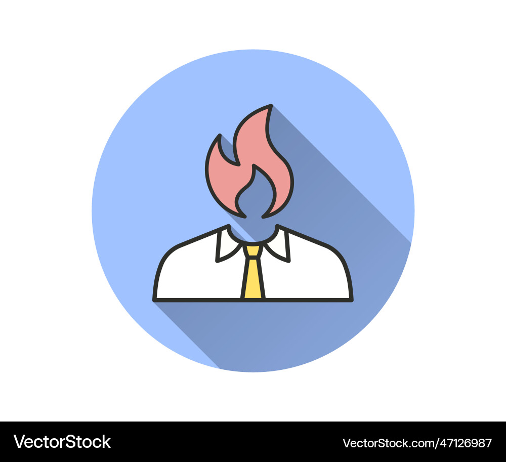 Psychosis icon with long shadow for graphic Vector Image