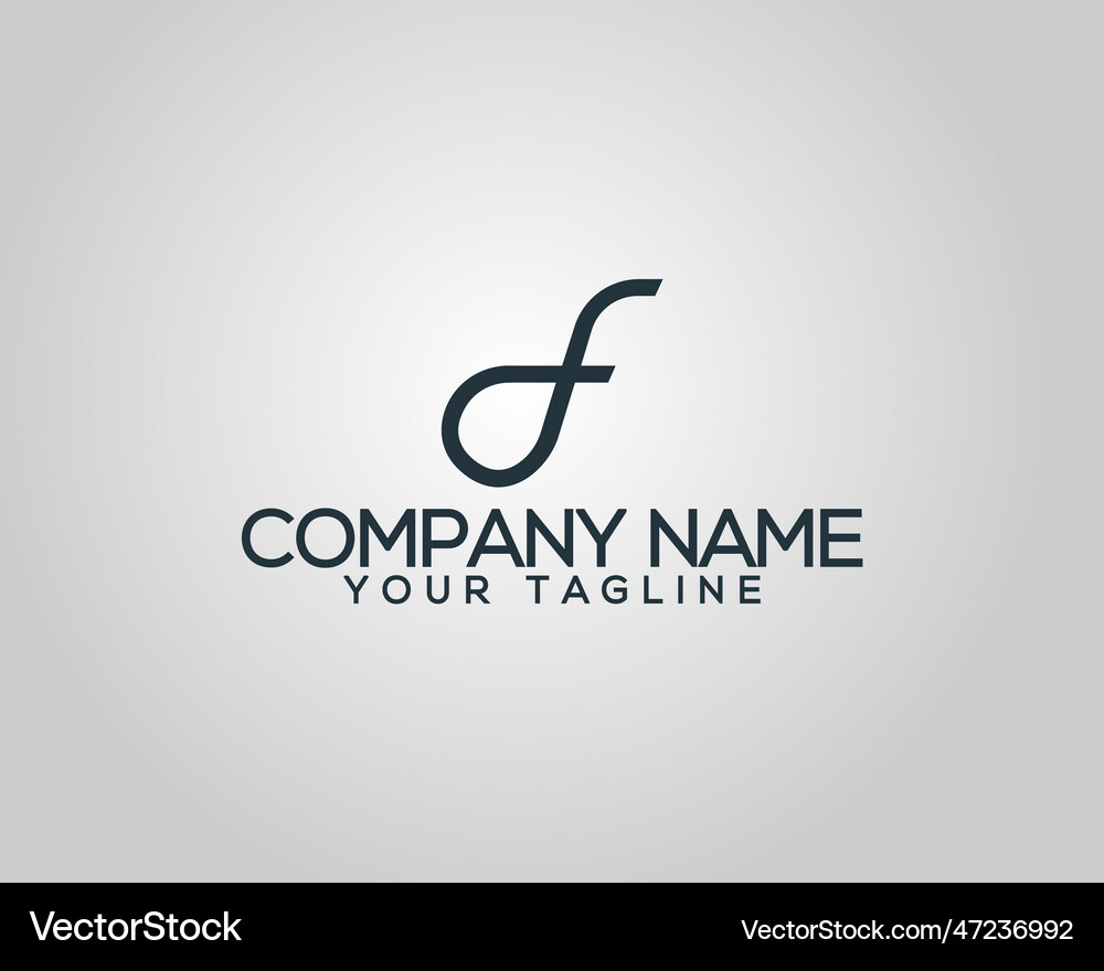Abstract letter df line logo design creative Vector Image