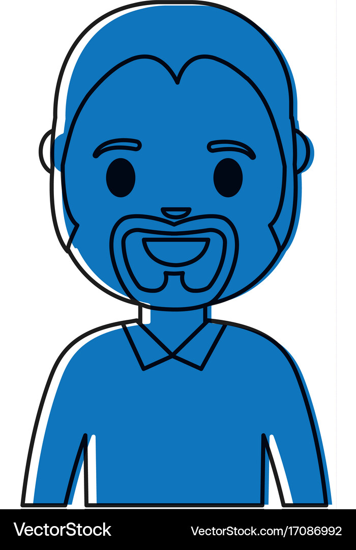 Cartoon man smiling icon Royalty Free Vector Image