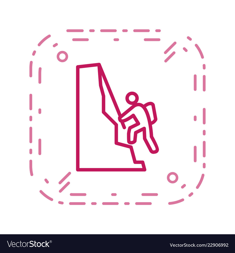 Climbing icon Royalty Free Vector Image - VectorStock