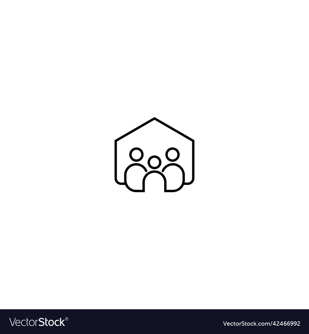 Group of people location icon gathering Royalty Free Vector
