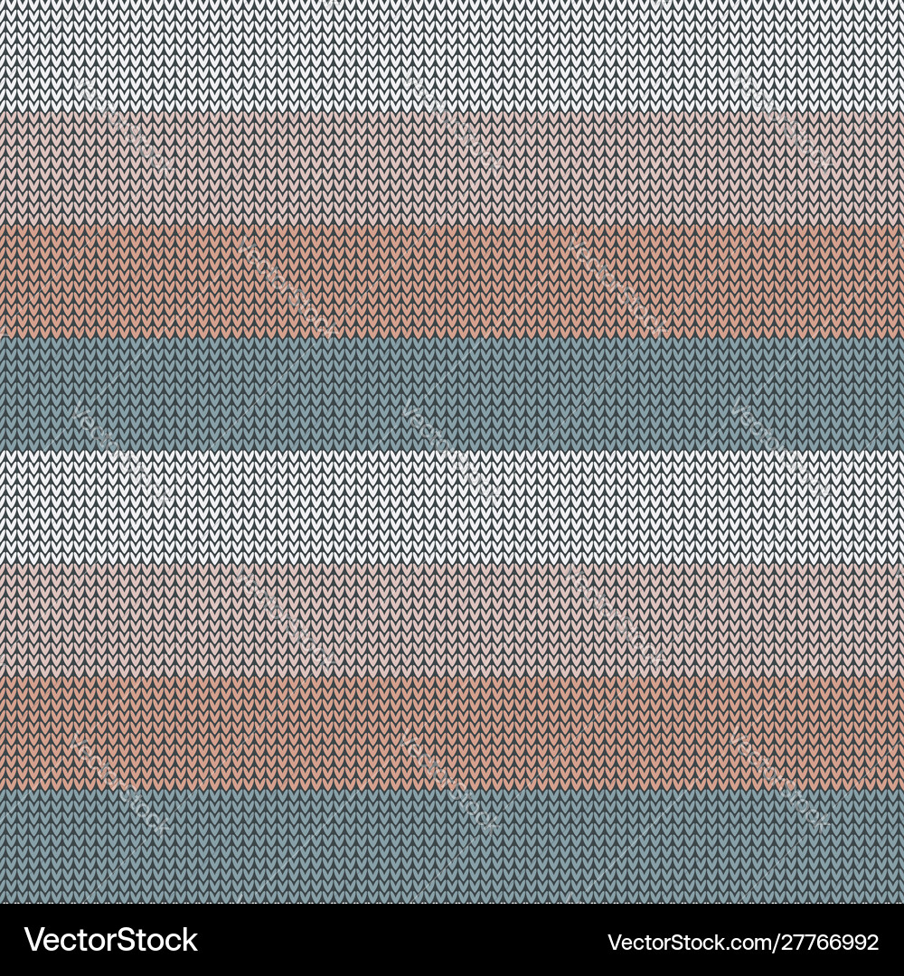 Knitted pattern in grey and brown Royalty Free Vector Image
