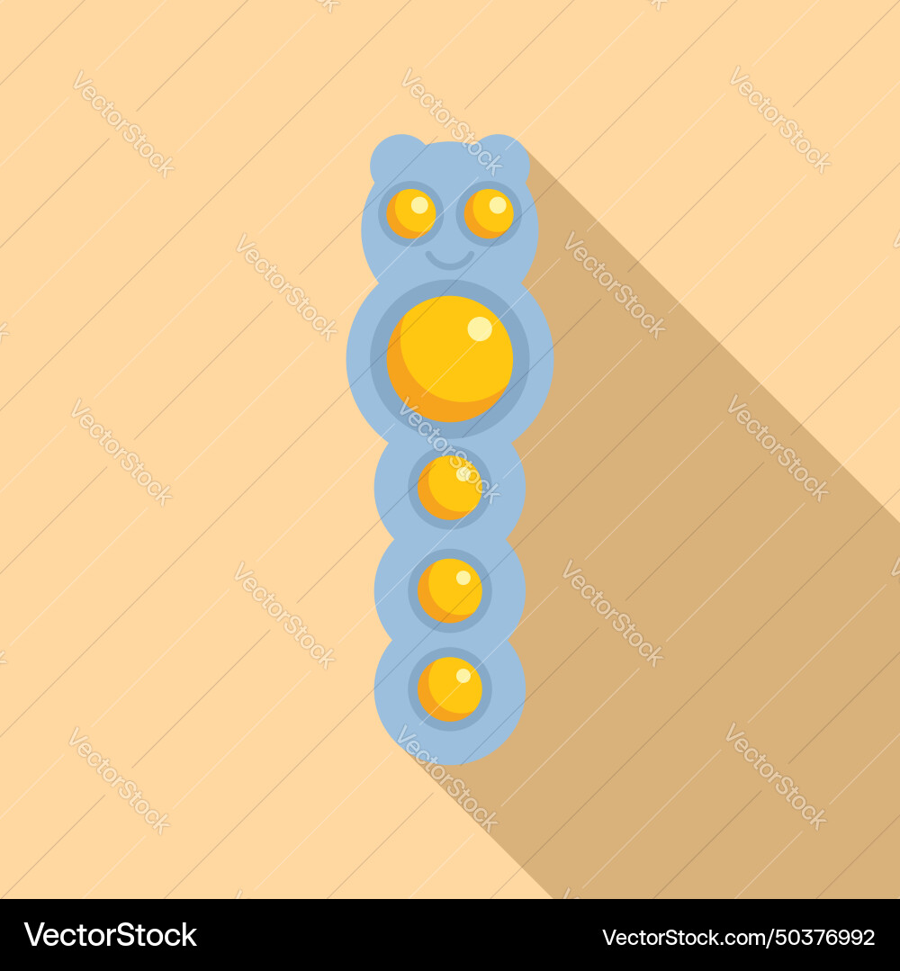 Long pop it game icon flat antistress toy Vector Image