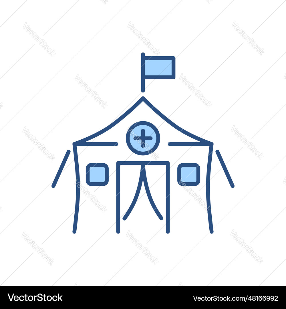 Medical tent related icon Royalty Free Vector Image