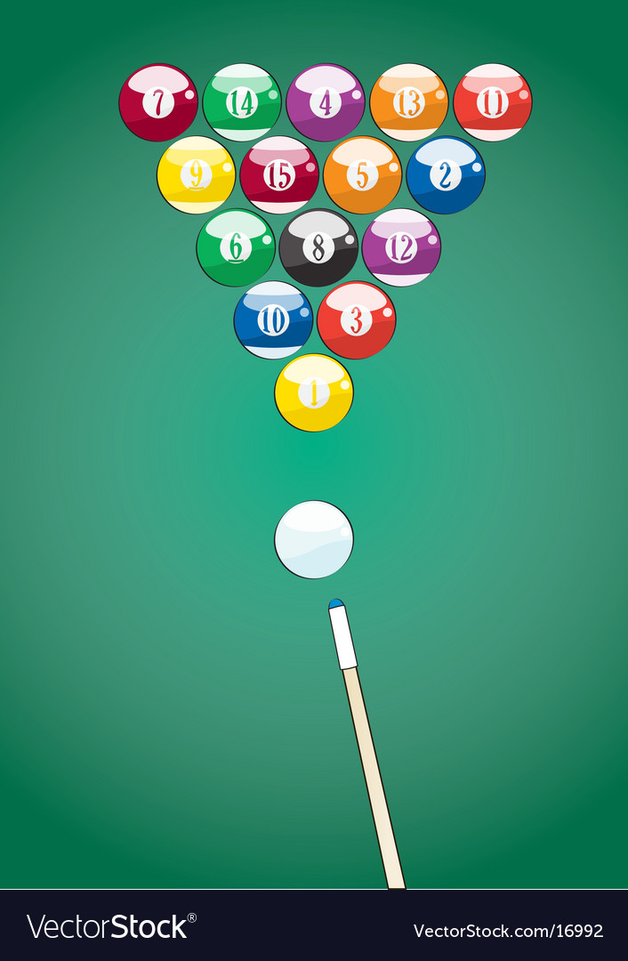 Pool balls Royalty Free Vector Image - VectorStock