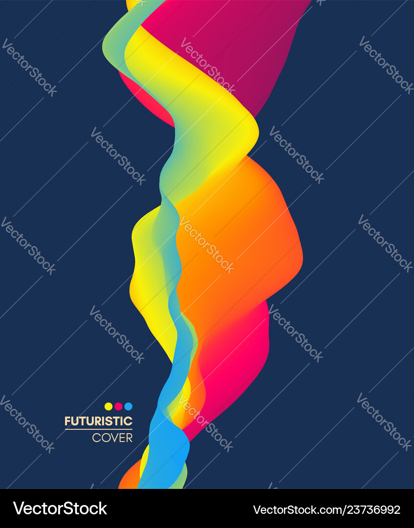 Wavy background banner flyer book cover design Vector Image