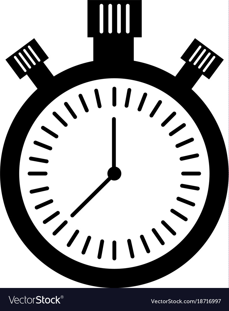 Chronometer countdown speed timer object icon Vector Image