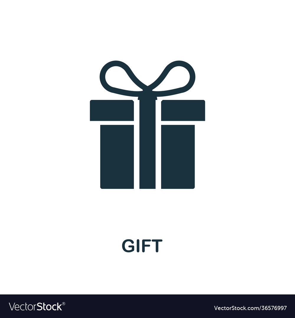 Gift creative icon simple element concept Vector Image