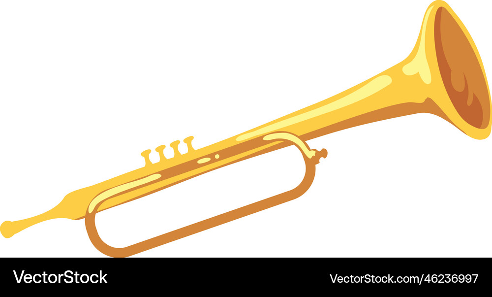 Golden trumpet design Royalty Free Vector Image