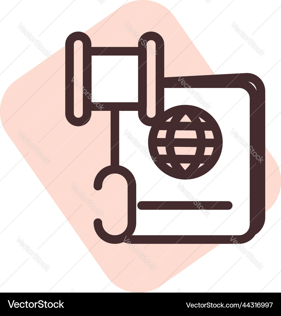 Immigration law on a white background Royalty Free Vector