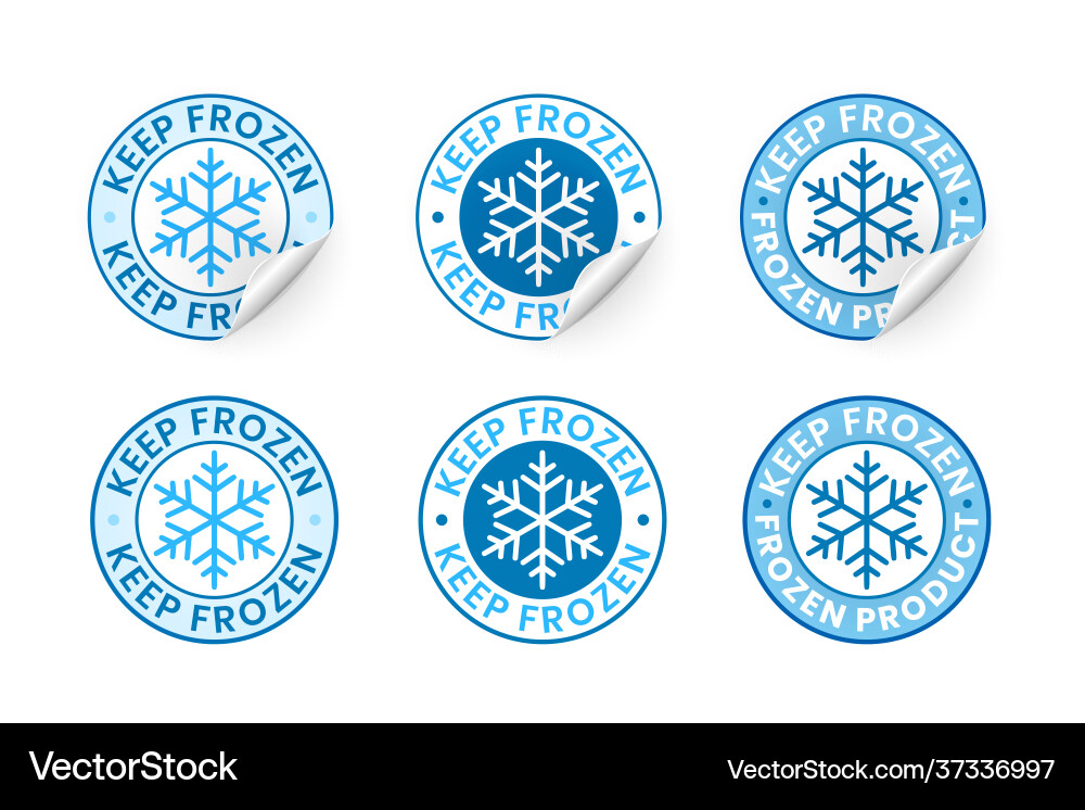 Keep frozen label sticker with curled edge Vector Image