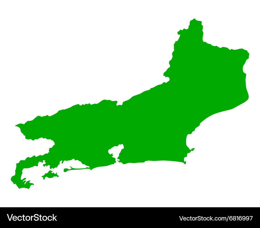 Map of rio de janeiro Royalty Free Vector Image