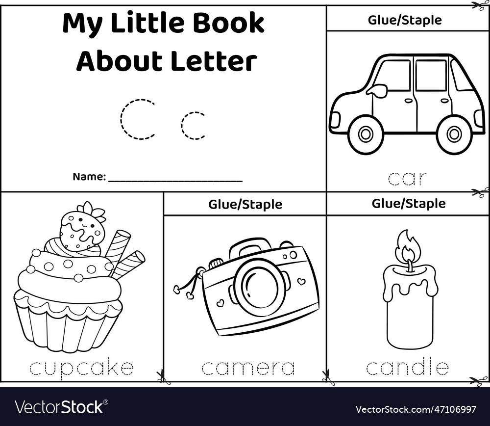 My little book about letter cc Royalty Free Vector Image