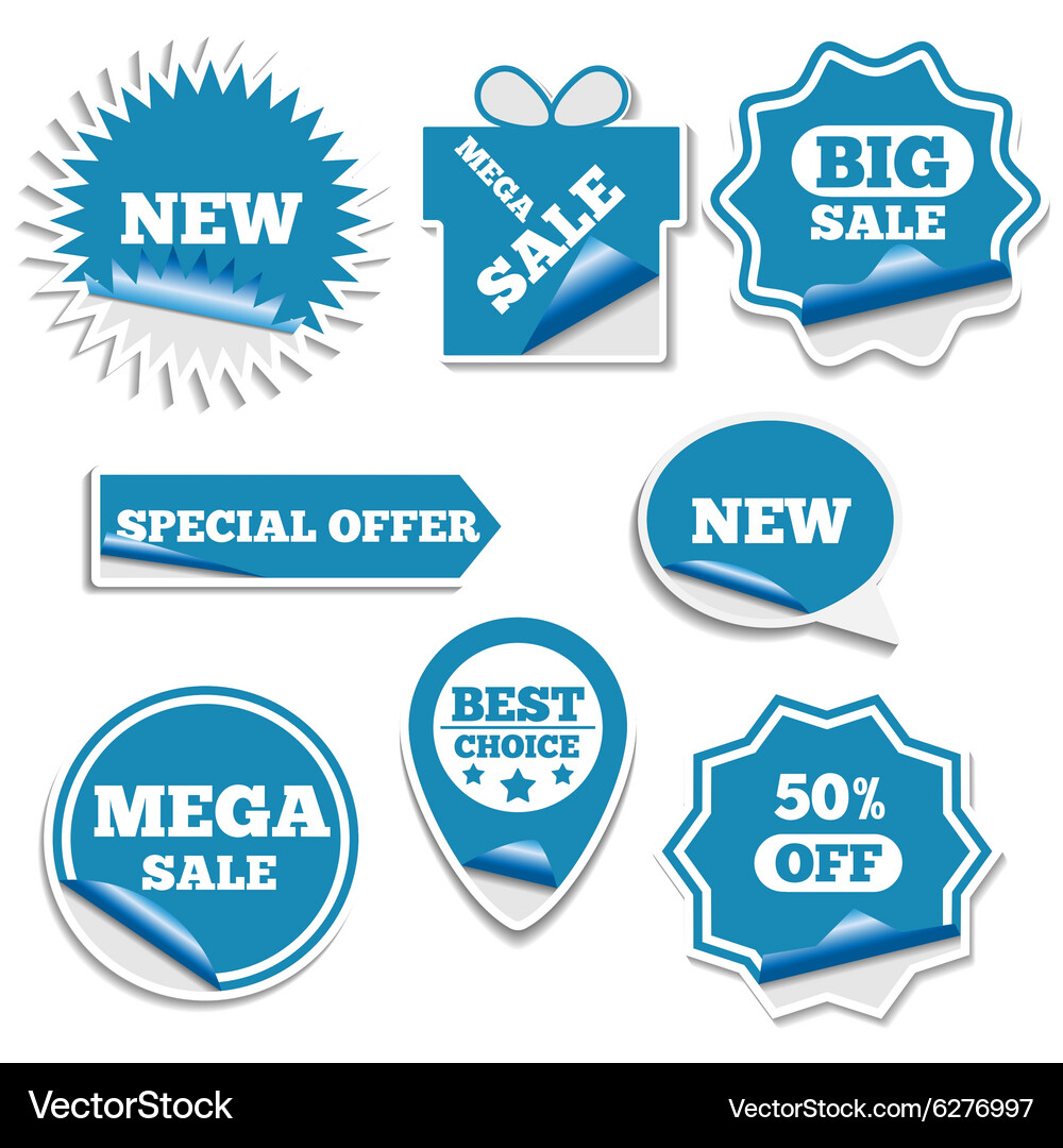 Set of bright labels Royalty Free Vector Image