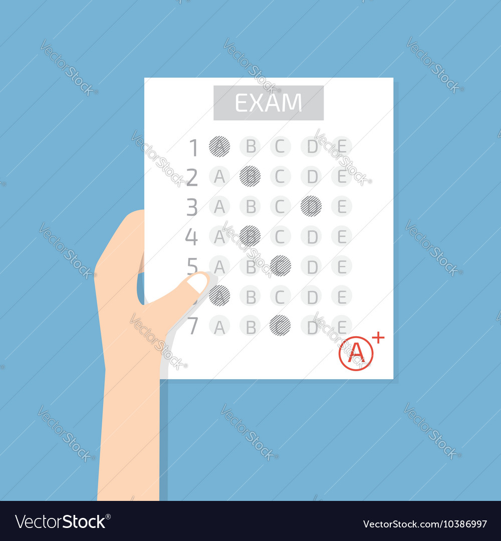 Test answer sheet concept Royalty Free Vector Image