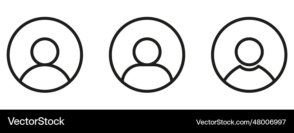 User profile icon set set of flat style avatar Vector Image