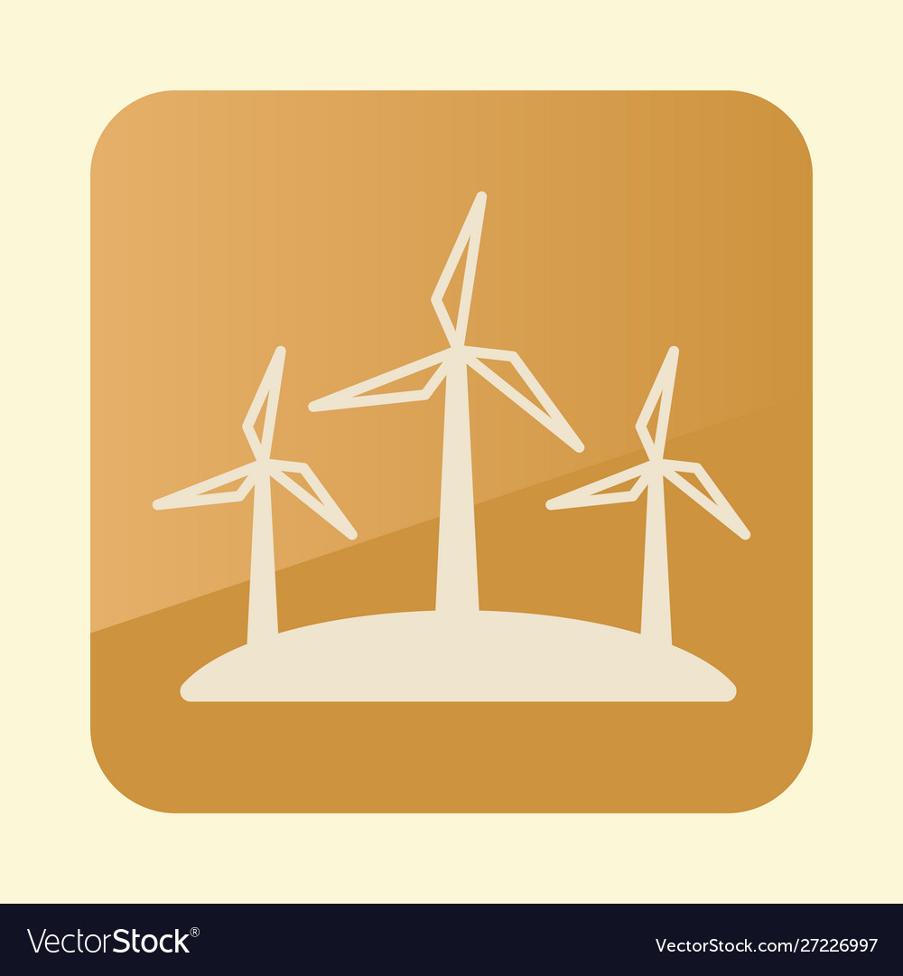 Windmill flat icon Royalty Free Vector Image - VectorStock