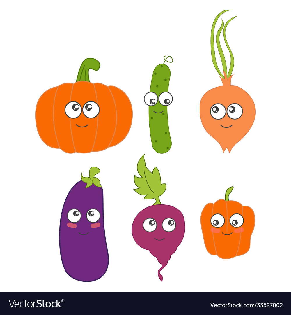 Cartoon vegetable cute Royalty Free Vector Image