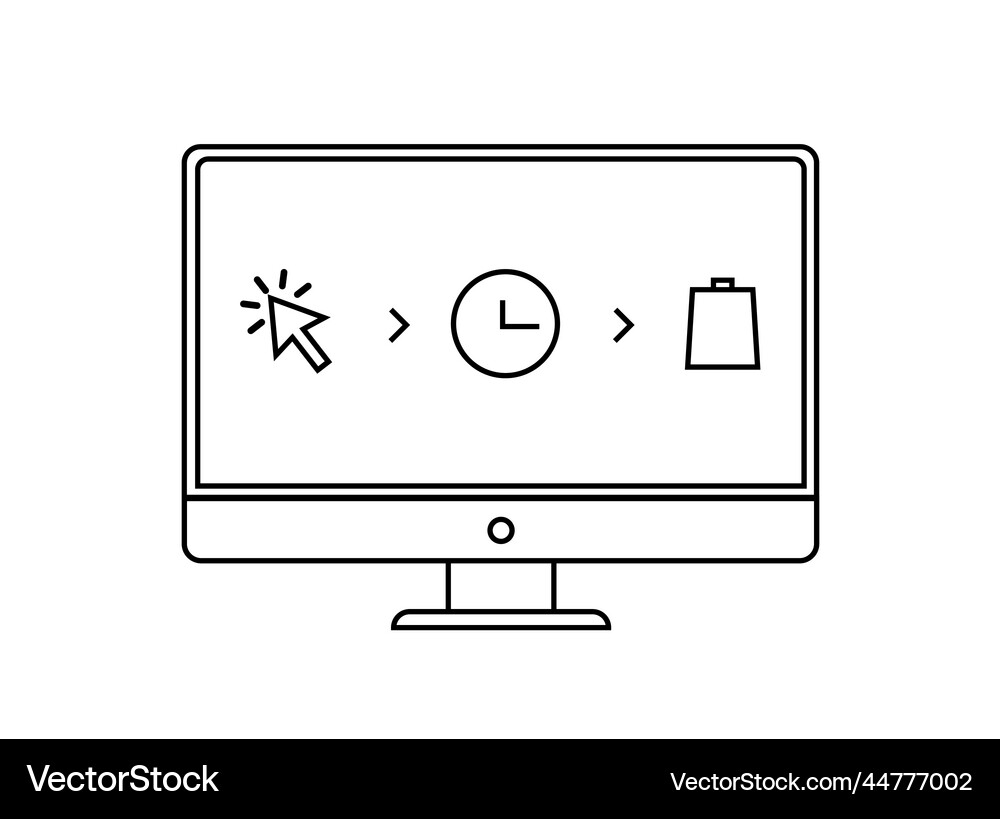 Click and collect your order goods delivery Vector Image