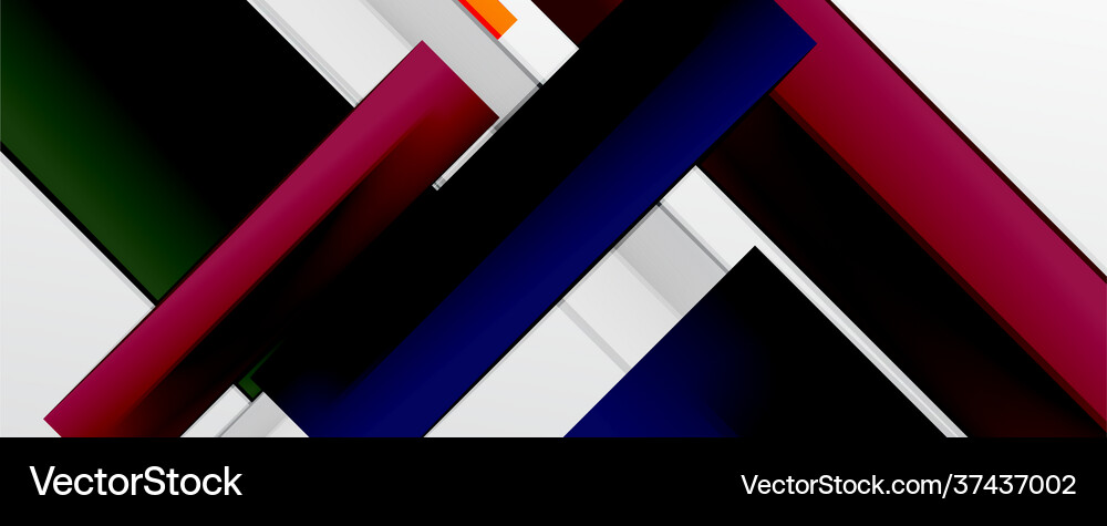 Color abstract lines trendy geometric background Vector Image