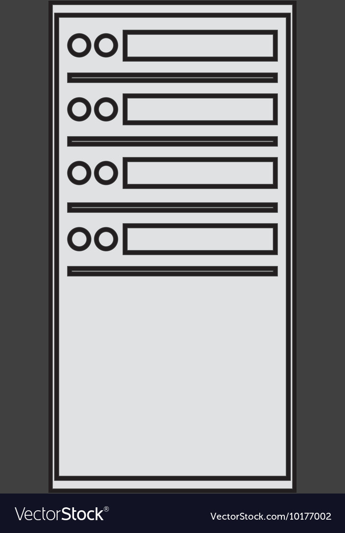Computer server icon Royalty Free Vector Image