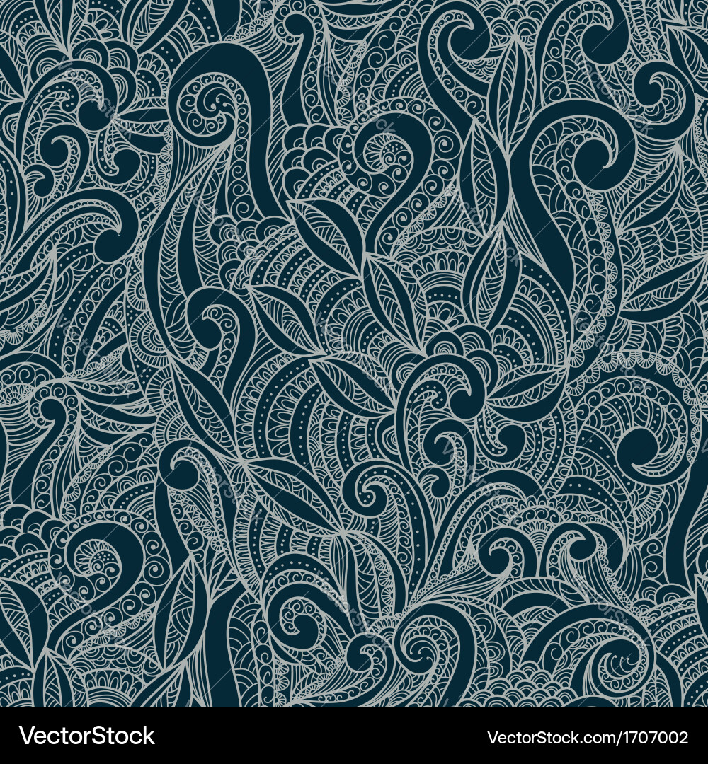 Decorative floral ornamental seamless pattern Vector Image